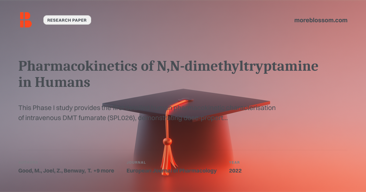 Pharmacokinetics of N,N-dimethyltryptamine in Humans | Blossom