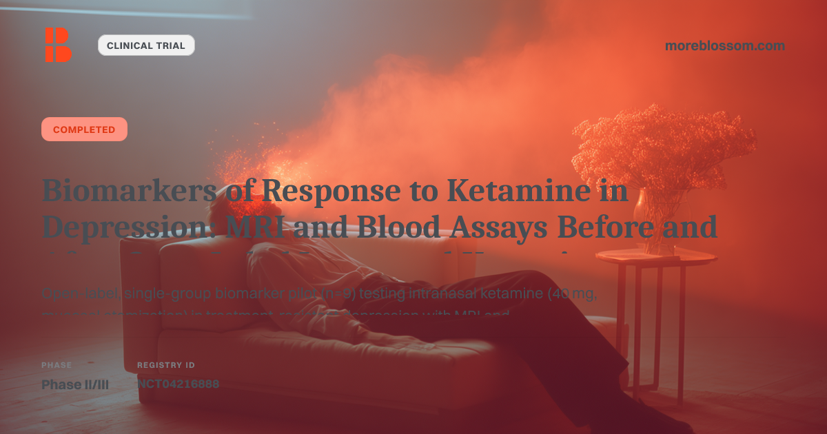 Biomarkers of Response to Ketamine in Depression: MRI and Blood Assays ...